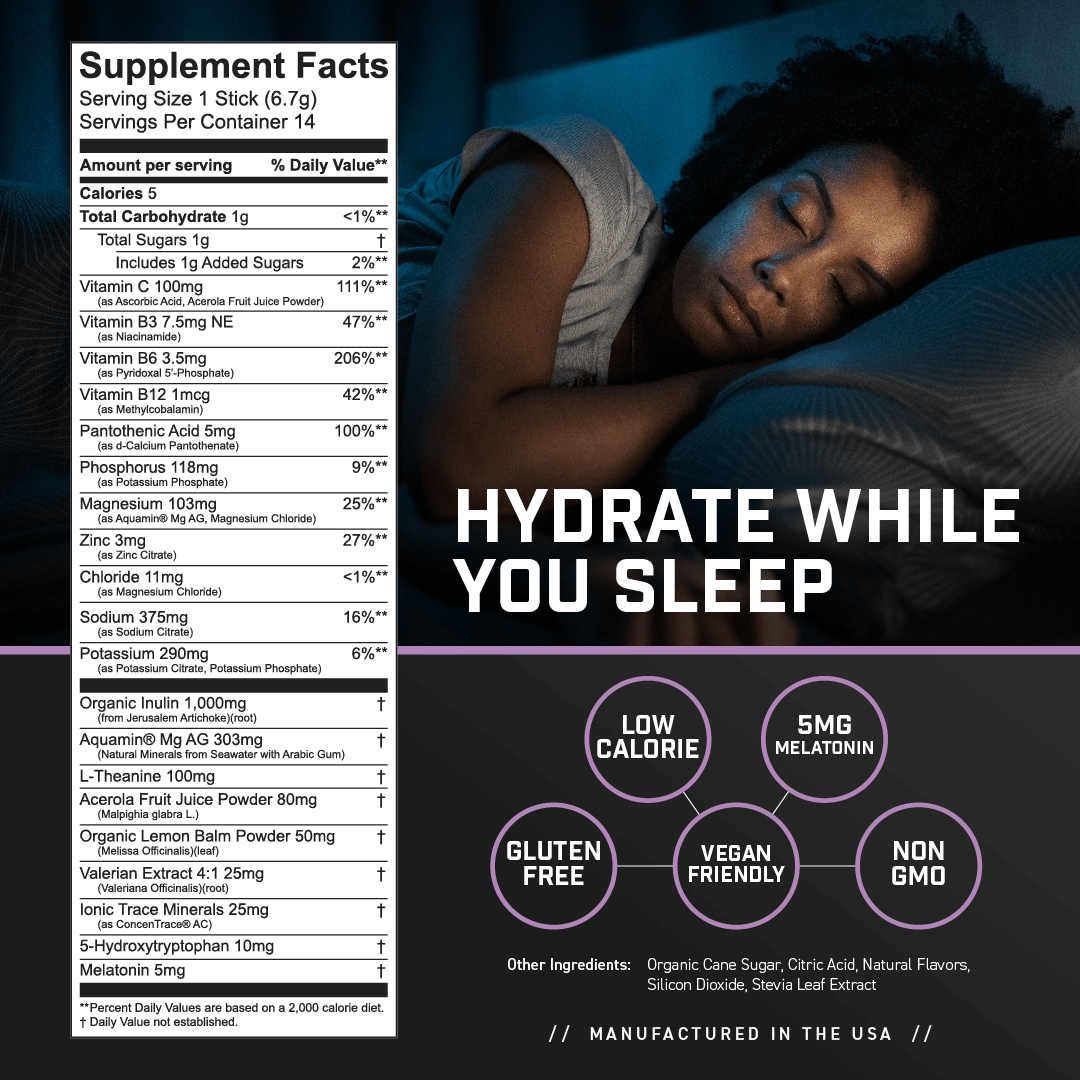 Hydration + Sleep | Electrolyte Drink Mix for Restful Sleep | SkyMD