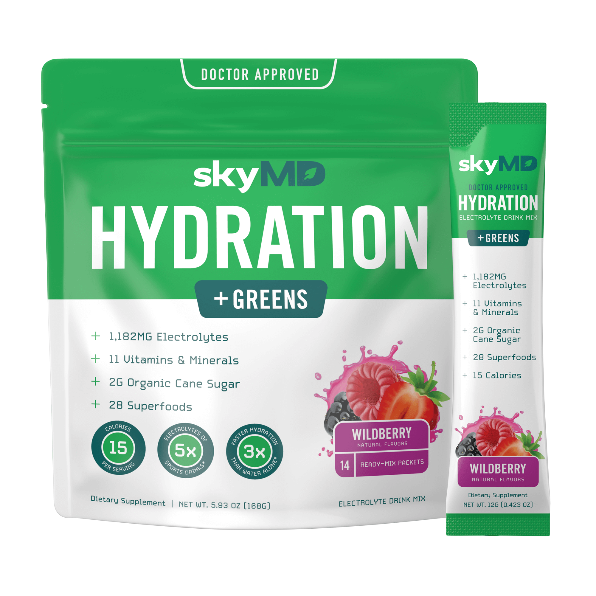 Hydration + Greens | Wildberry | SkyMD